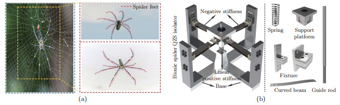 A bio-inspired spider-like structure isolator for low-frequency vibration