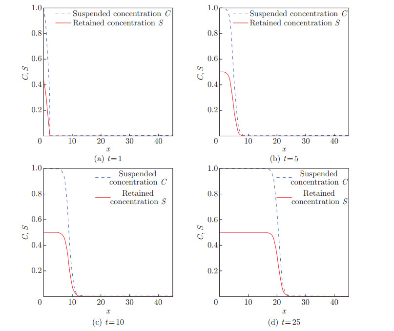 Deep bed filtration model for cake filtration and erosion
