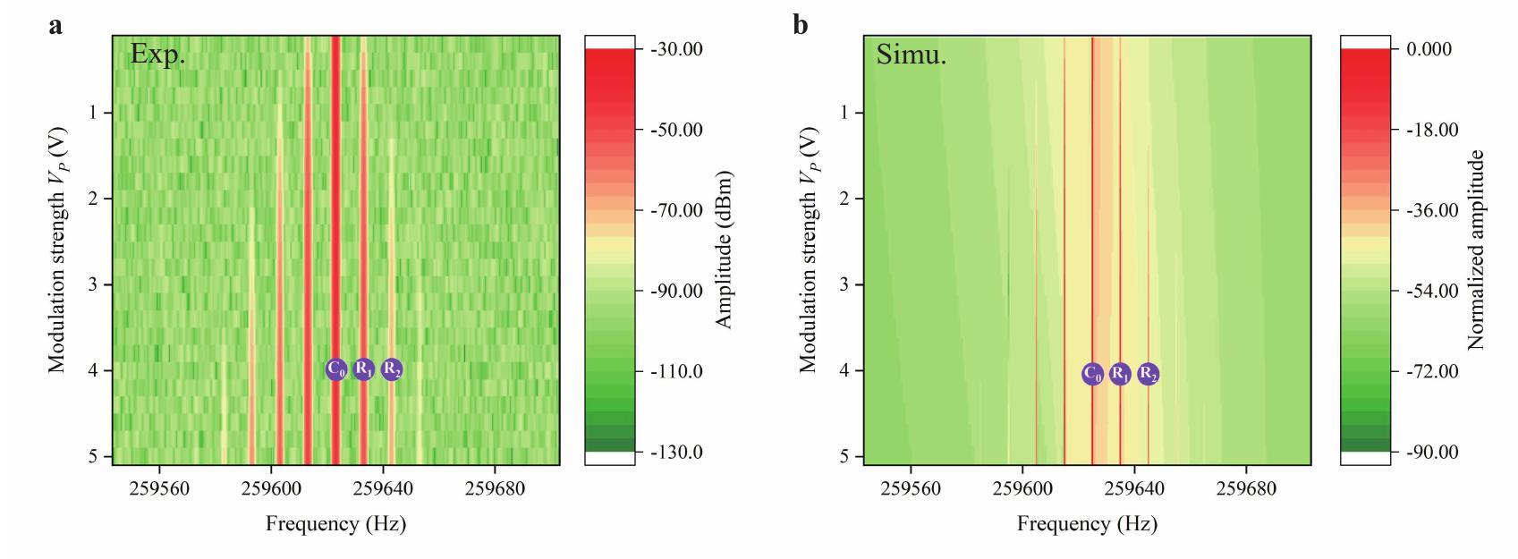 Frequency comb in a parametrically modulated micro-resonator