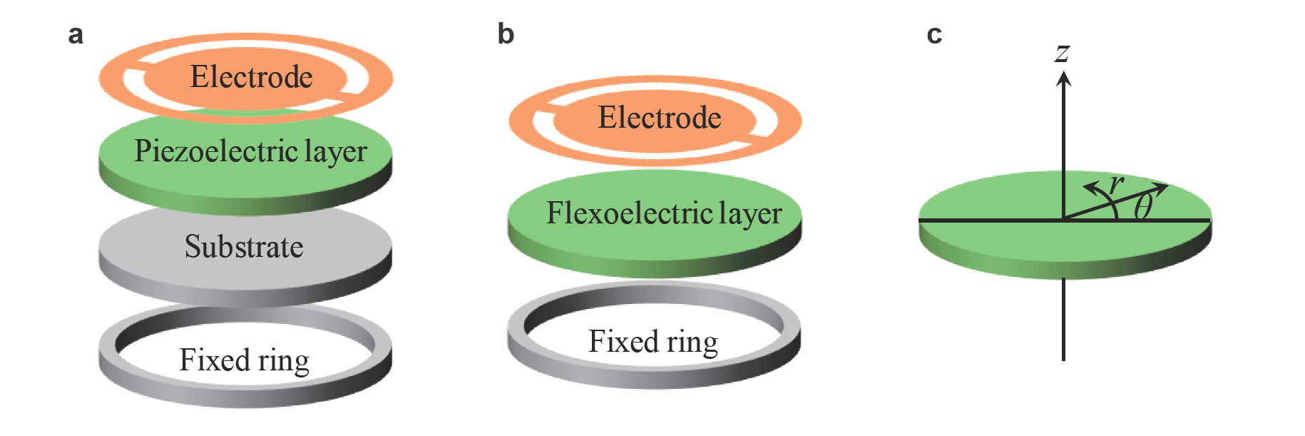 Vibration modes of flexoelectric circular plate