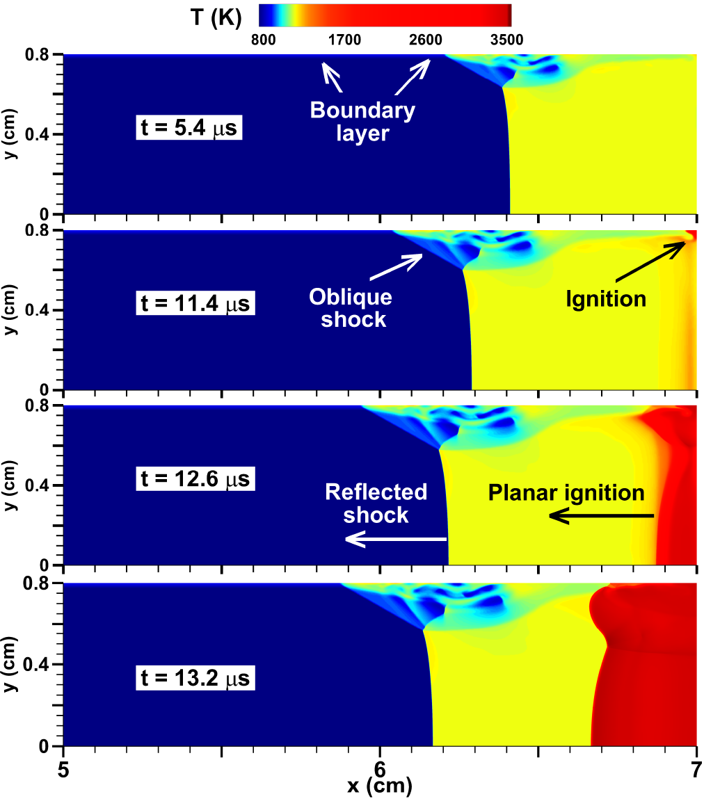 Numerical studies on weak and strong ignition induced by reflected ...