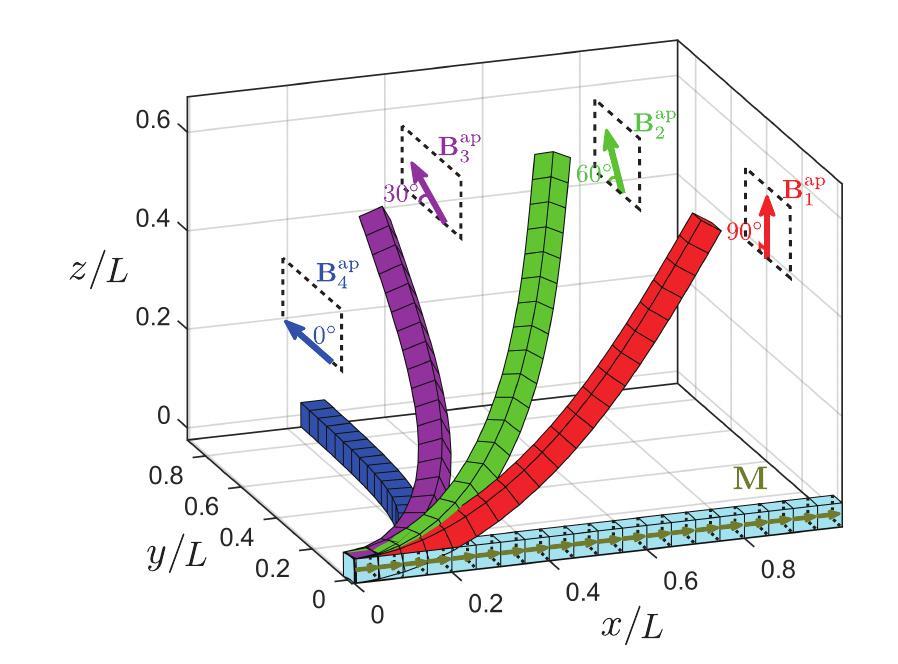 A 3D hard-magnetic rod model based on co-rotational formulations