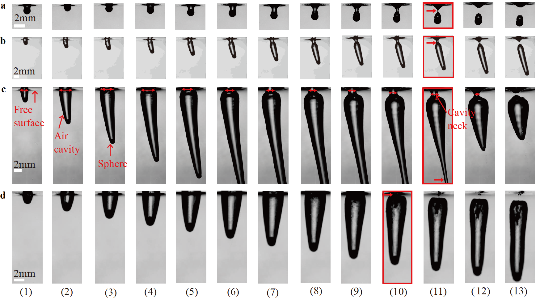 Seal types of water-entry cavities generated by the impact of spheres ...
