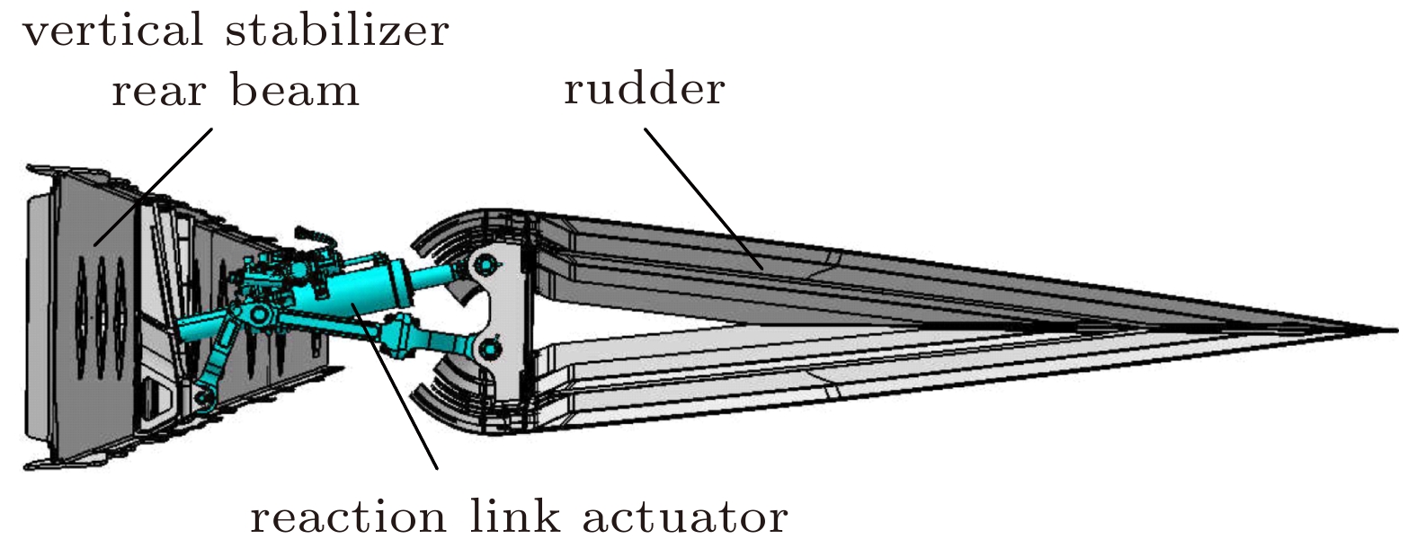 返力连杆作动器驱动的舵面铰链力矩飞行实测模型