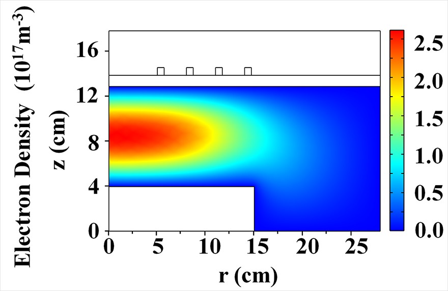 Effect of coil and chamber structure on plasma radial uniformity in ...
