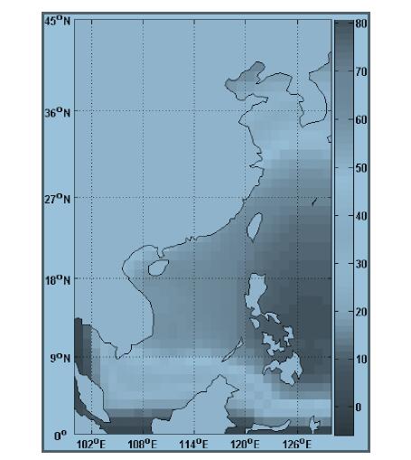Estimation of extreme wind speed in SCS and NWP by a non-stationary model