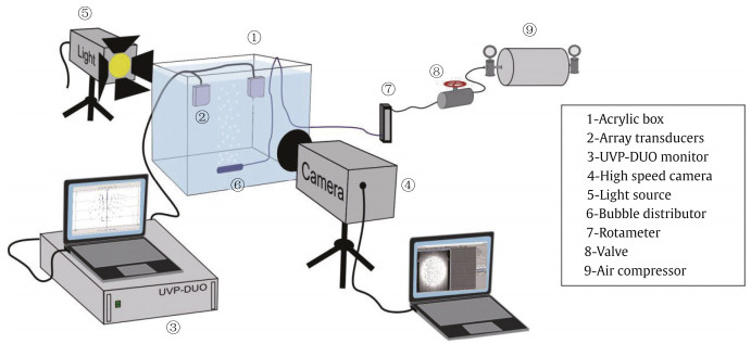 Visualisation of air–water bubbly column flow using array Ultrasonic Velocity Profiler